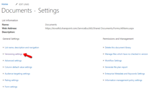 Enabling Versioning in Office365 SharePoint | BizTalk360 Blogs