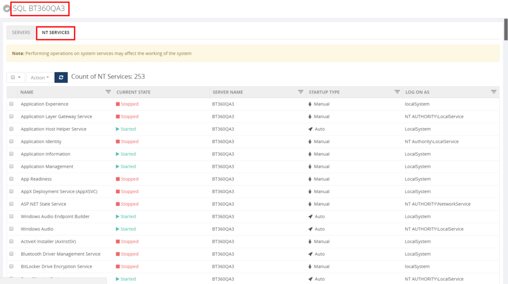 NT Services Operations for BizTalk and SQL Servers | BizTalk360 Blogs