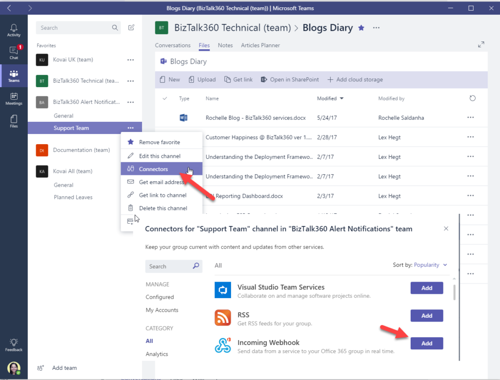 Integrating Microsoft Teams as a Notification channel in BizTalk360 | BizTalk360 Blogs