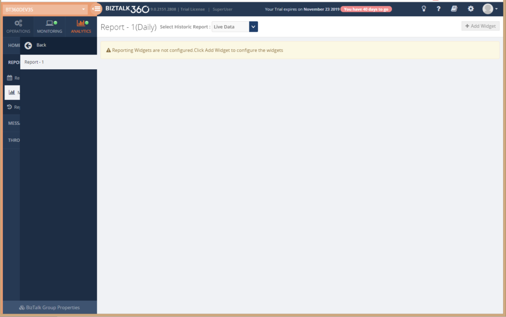 Analytics Custom Widgets in Reporting | BizTalk360 Blogs