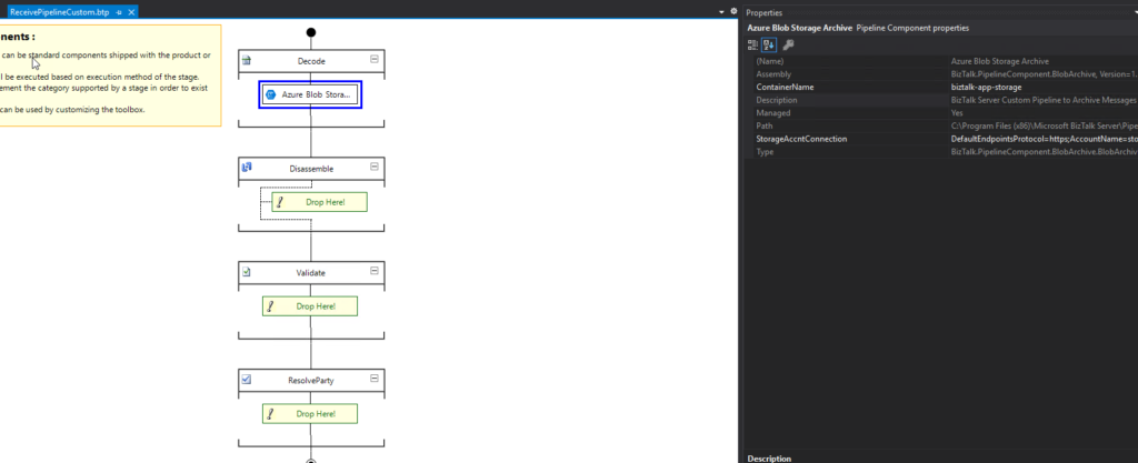 Azure Blob Storage Archive Pipeline Component For Biztalk Server