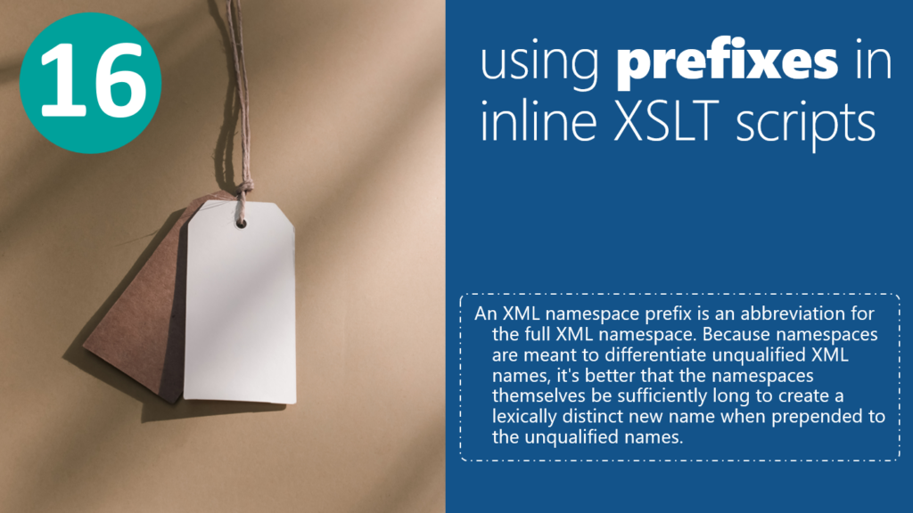 Using Prefixes In Inline Xslt Scripts